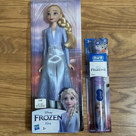Disney | Toys | Disney Frozen Elsa Doll Battery Toothbrush New | Poshmark